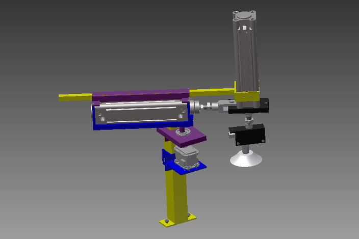 Pick and place pneumatic - Autodesk Inventor - 3D CAD model - GrabCAD