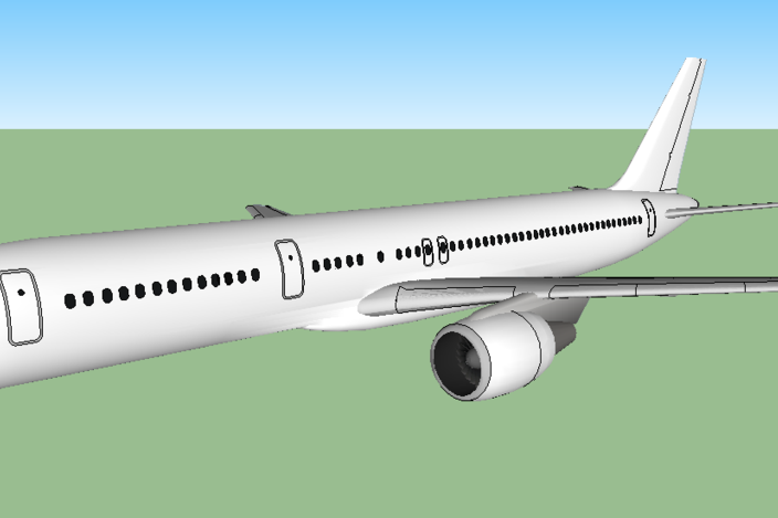 Boeing 757-200 - SketchUp - 3D CAD model - GrabCAD