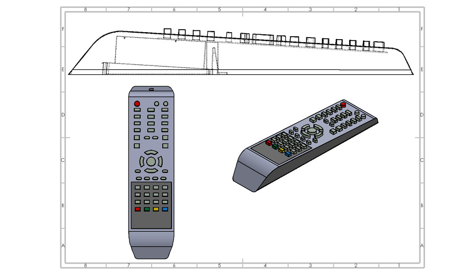 Remote control model | 3D CAD Model Library | GrabCAD