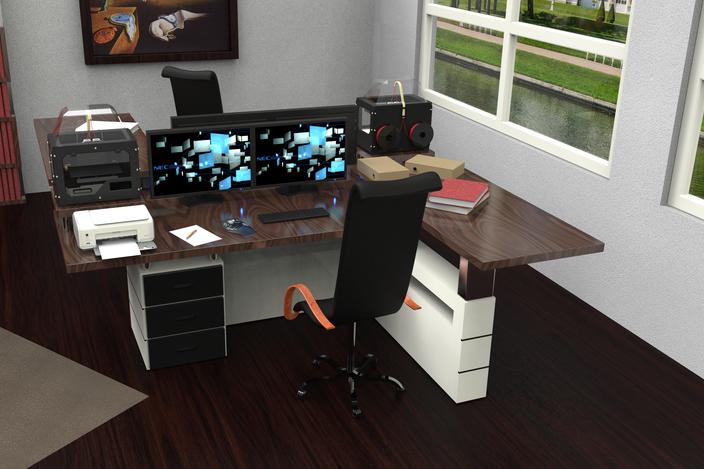 Future Desk - Mosaic - STEP / IGES - 3D CAD model - GrabCAD