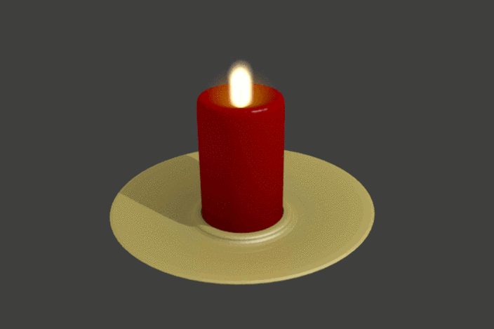 Animated Candle - BlenderCAD, OBJ - 3D CAD model - GrabCAD