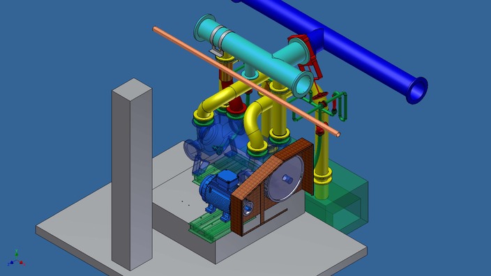 Paper Machine Vacuum Pump - Autodesk Inventor - 3D CAD model - GrabCAD