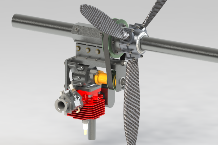 Concentric Tail Boom Pusher Prop - STEP / IGES, SOLIDWORKS - 3D CAD ...