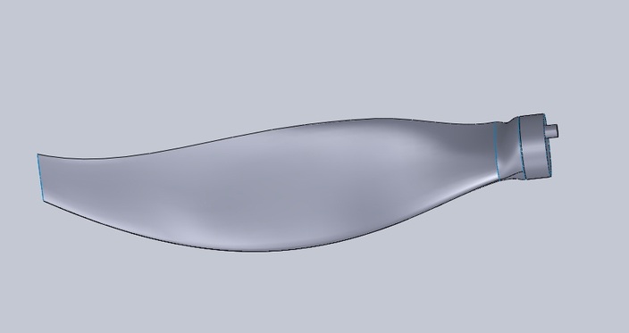 Swept profile propeller blade
