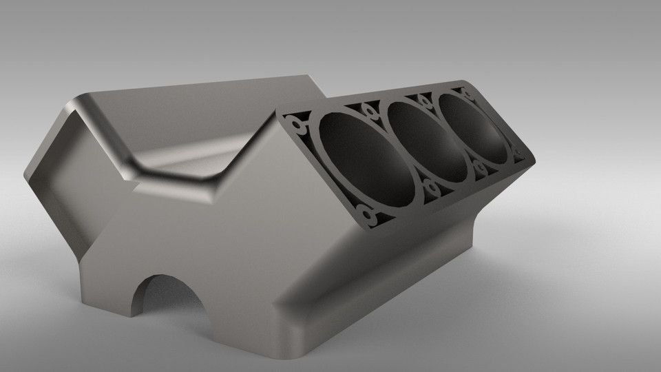 V6 Engine Block | 3D CAD Model Library | GrabCAD