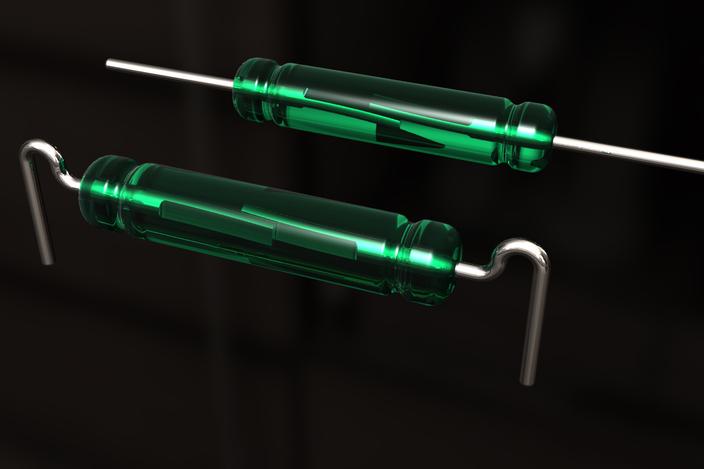 Reed switch - STEP / IGES - 3D CAD model - GrabCAD