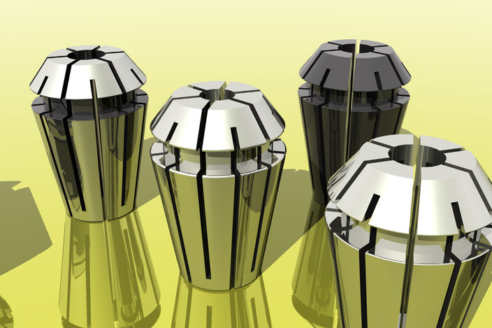 Spring Steel Collet 3.175 mm - 1/8" - STEP / IGES - 3D CAD model - GrabCAD