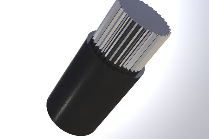 serrated-shaft - STL, SOLIDWORKS - 3D CAD model - GrabCAD