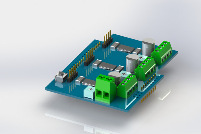 Gshield For Arduino Uno Grbl Shield Step Iges Solidworks 3d