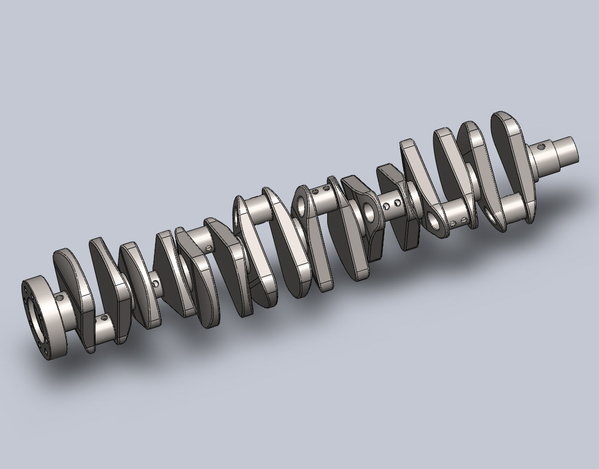 Inline 8 Crank - SOLIDWORKS - 3D CAD model - GrabCAD