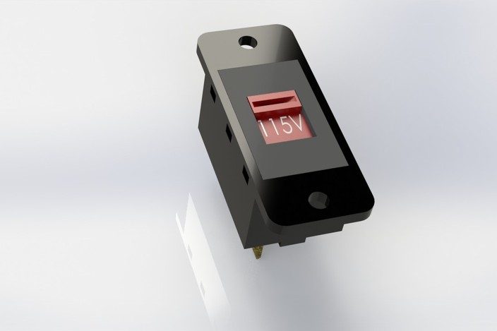 Panel Mount Voltage Slide Switch - STL, STEP / IGES, SOLIDWORKS - 3D ...
