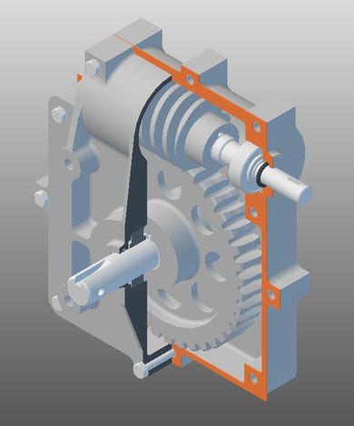 Complete Worm Gear Assembly - Alibre Design, STL - 3D CAD model - GrabCAD