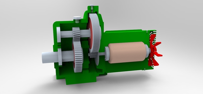 Gear box with motor - STL, Solid Edge, STEP / IGES, SOLIDWORKS - 3D CAD ...