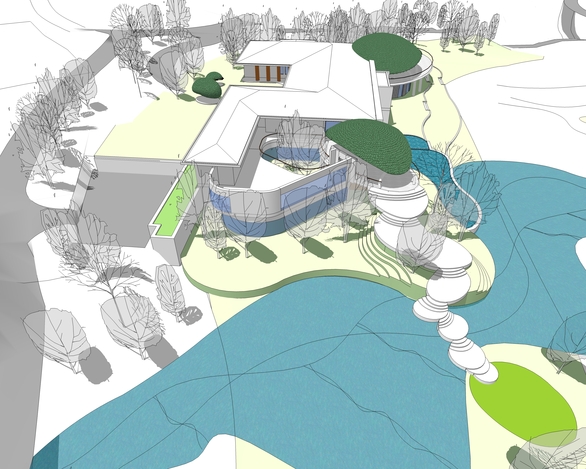 Golf Clubhouse - SketchUp - 3D CAD model - GrabCAD