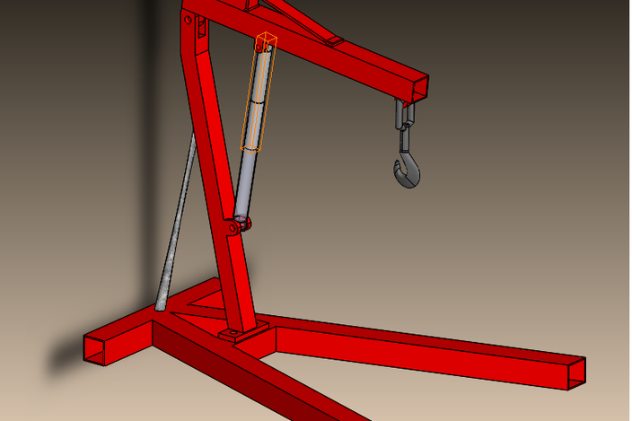 Simple Hydraulic Shop Crane - Parasolid, SOLIDWORKS, Other - 3D CAD ...