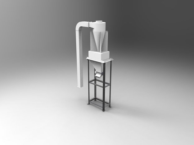 material transfer cyclone with airlock