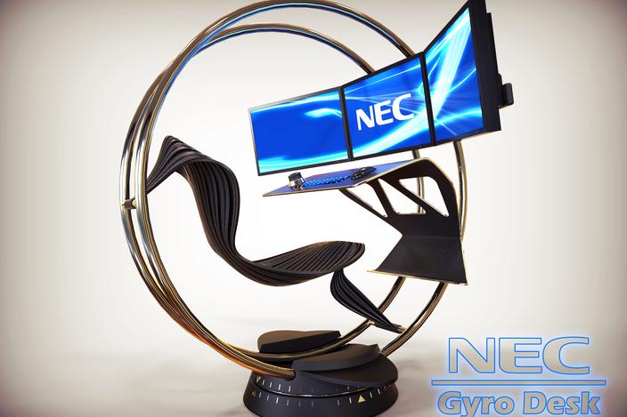 Gyro Desk NEC - Rhino, STEP / IGES - 3D CAD model - GrabCAD