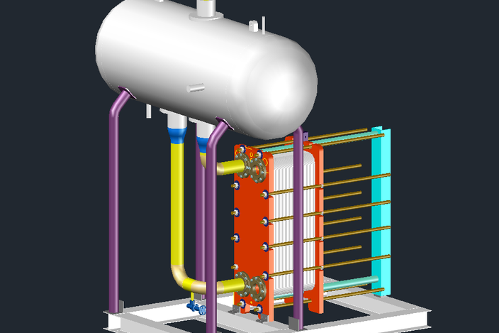 HEAT EXCHANGER - AutoCAD, STEP / IGES - 3D CAD model - GrabCAD