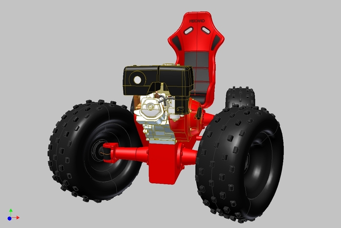 Mini Tractor - STL, STEP / IGES - 3D CAD model - GrabCAD