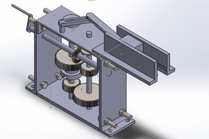 witworth quick return mechanism with a manual gear transmission