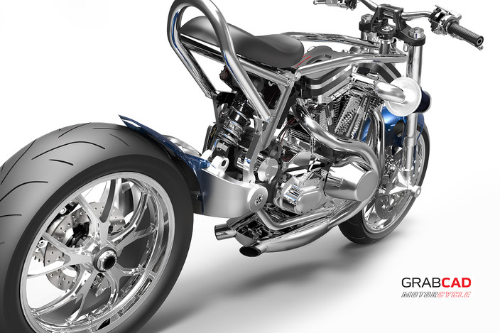 GrabCad Motorcycle - - 3D CAD model - GrabCAD