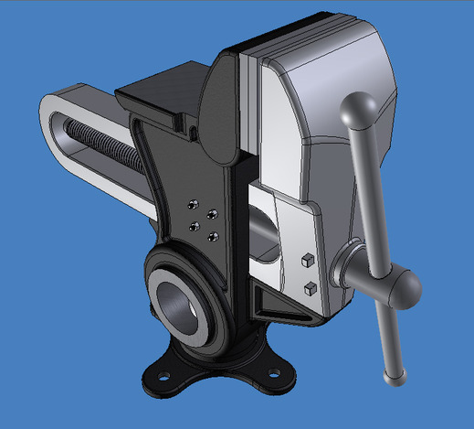 Parrot Bench Vice - Autodesk Inventor, STL - 3D CAD model - GrabCAD