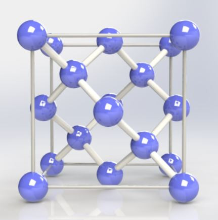 Diamond Crystal Structure 3d