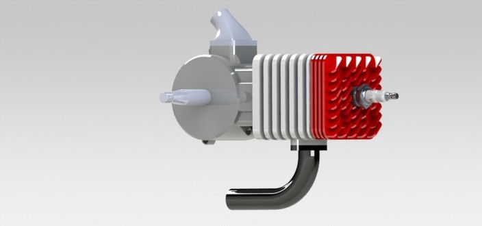 2 stroke engine - STL, SOLIDWORKS - 3D CAD model - GrabCAD