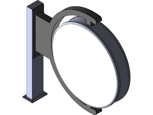 rotating advertising sign | 3D CAD Model Library | GrabCAD