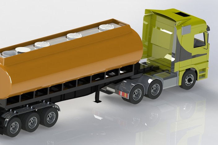 Tank truck v2.0 - SOLIDWORKS - 3D CAD model - GrabCAD