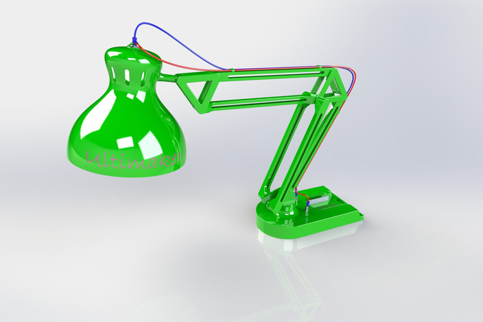 Desk lamp for 3d printing - SOLIDWORKS - 3D CAD model - GrabCAD