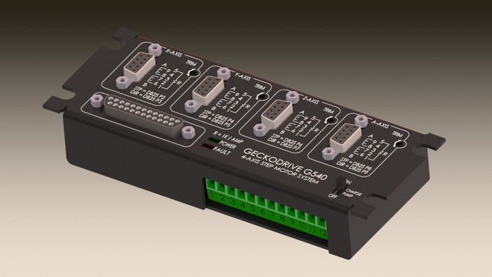GeckoDrive G540 CNC Stepper Controller - STEP / IGES, SOLIDWORKS - 3D ...
