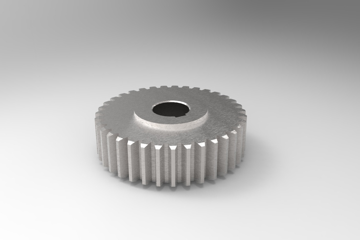Cylindrical gears with straight teeth