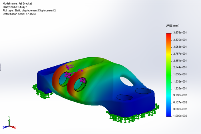 design, simulation of engine bracket mounting challenge - STEP / IGES ...