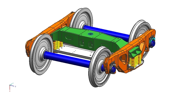 Railway Bogie - STEP / IGES - 3D CAD model - GrabCAD