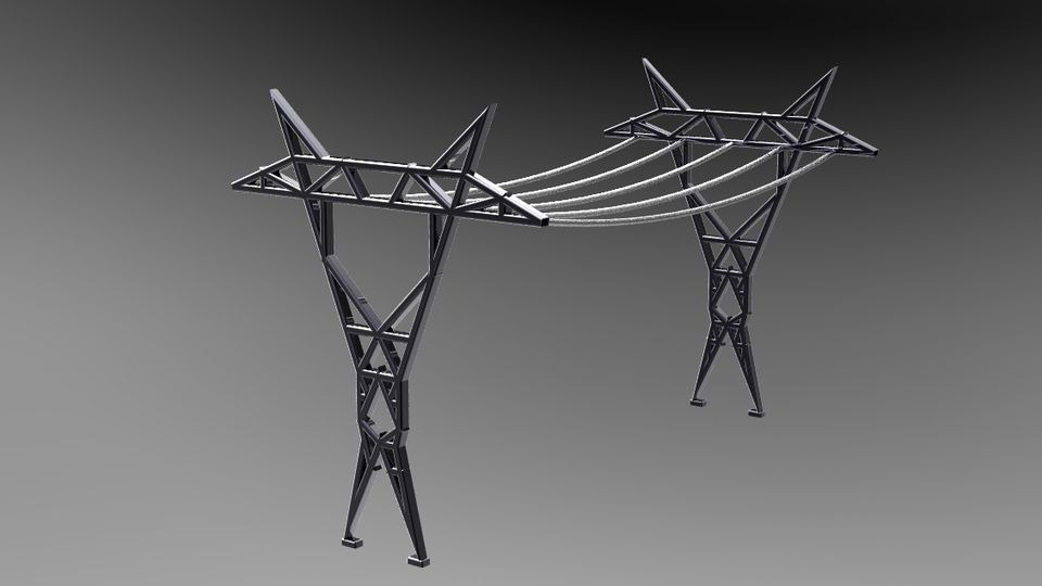 Transmission Tower structure | 3D CAD Model Library | GrabCAD