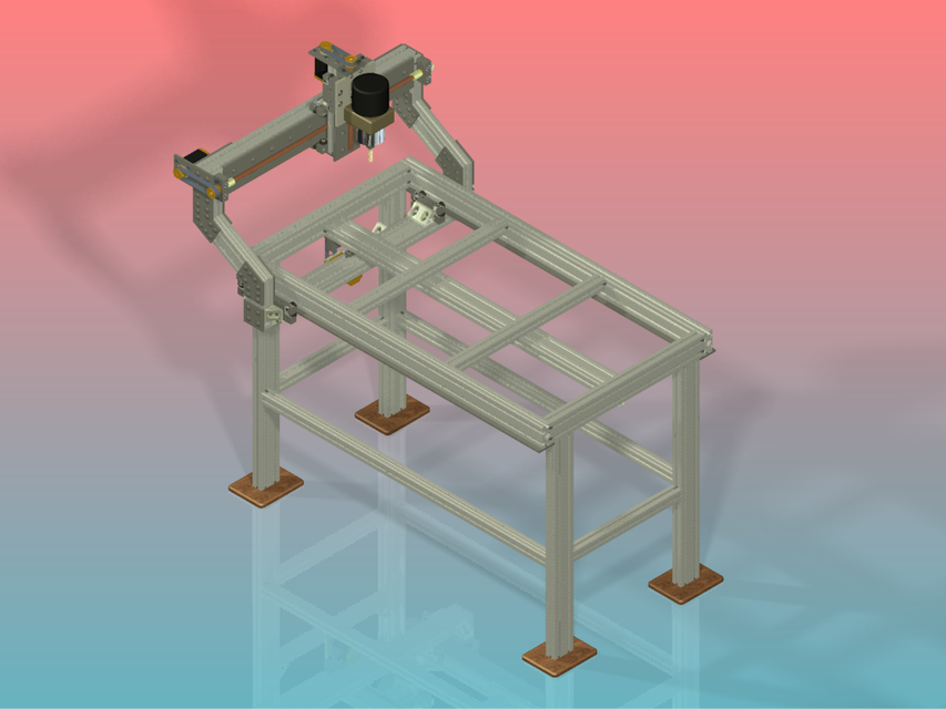Extruded Aluminum CNC Router | 3D CAD Model Library | GrabCAD