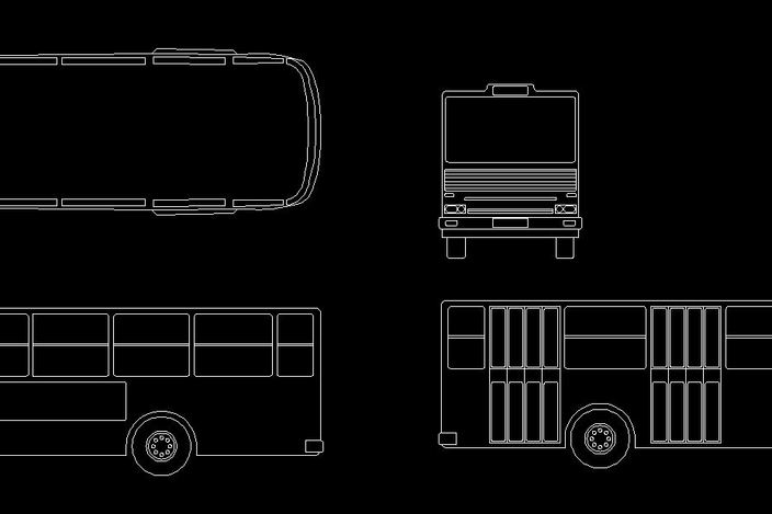 Bus - AutoCAD - 3D CAD model - GrabCAD