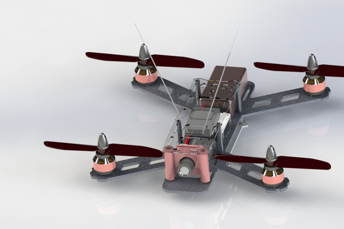 Quadcopter - SOLIDWORKS - 3D CAD model - GrabCAD