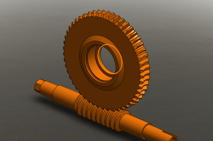 Worm Gear - SOLIDWORKS - 3D CAD model - GrabCAD