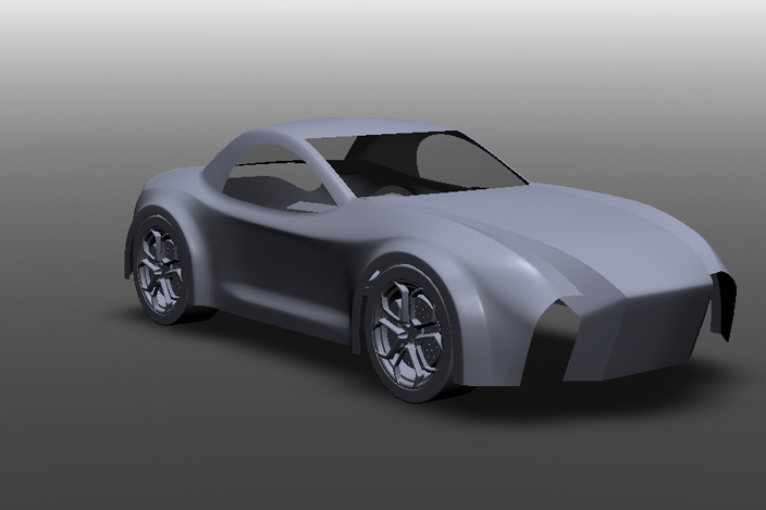 Creating concept car/step 1 - Rhino, SOLIDWORKS - 3D CAD model - GrabCAD
