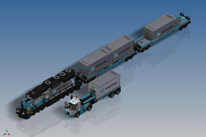 LEGO Creator - Maersk Train (10219) - Autodesk Inventor, Other - 3D CAD ...