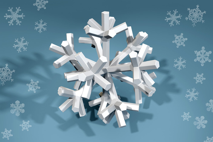 3D Snowflake - STEP / IGES, Other - 3D CAD model - GrabCAD