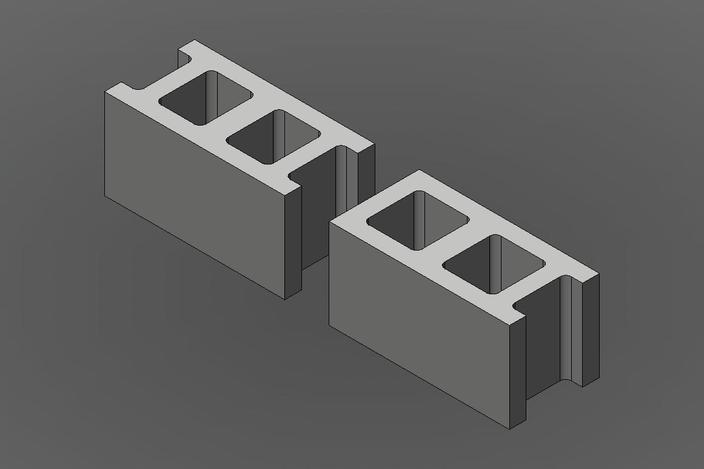 3D Cinder Blocks - AutoCAD, STEP / IGES - 3D CAD model - GrabCAD