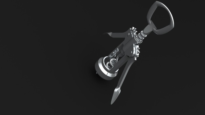 Corkscrew - STL, SOLIDWORKS - 3D CAD model - GrabCAD