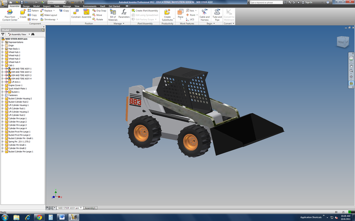 Skid Steer - Autodesk Inventor - 3D CAD model - GrabCAD