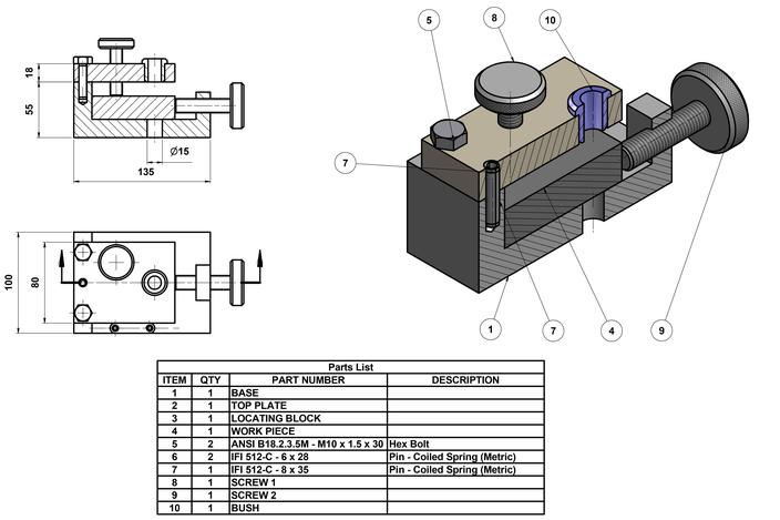 DRILLING JIG - Autodesk Inventor - 3D CAD model - GrabCAD