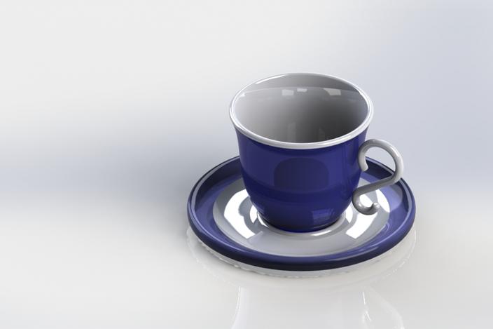 Cup and Saucer - SOLIDWORKS - 3D CAD model - GrabCAD