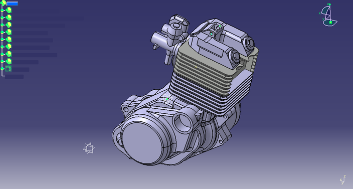 Yamaha SRX600 engine - CATIA, STEP / IGES - 3D CAD model - GrabCAD