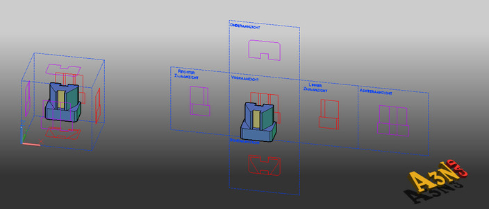 Demo Europese Projectie - First Angle projection